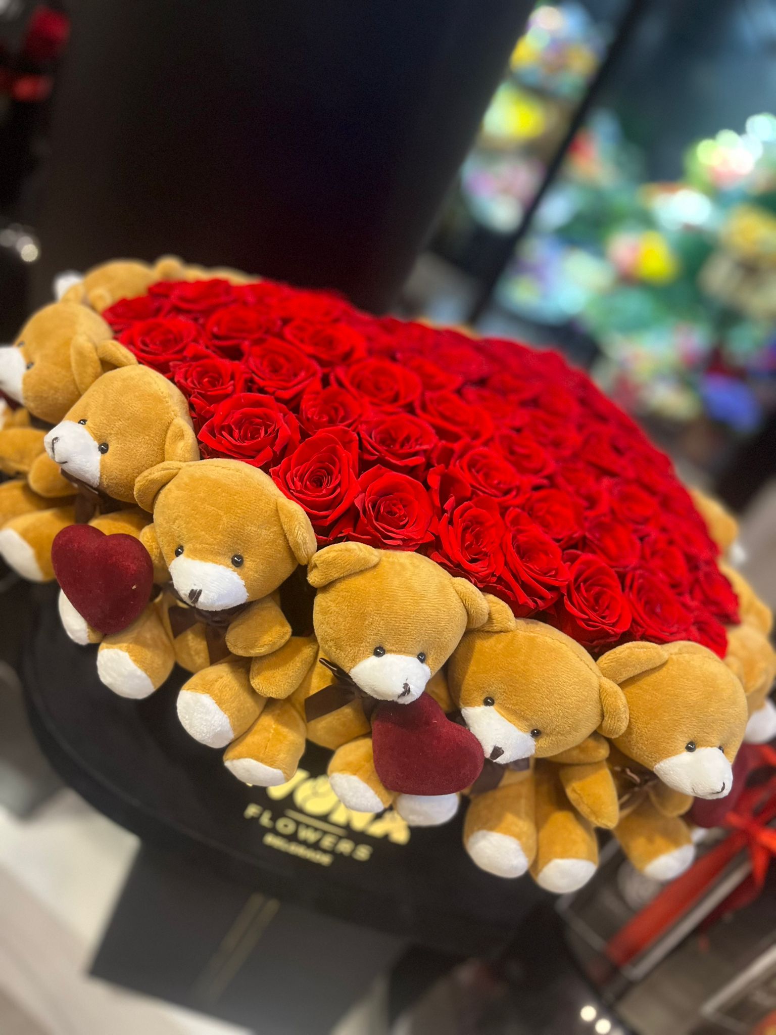 Srce XXL dehidrirane ruze i mede - Ivona Flowers